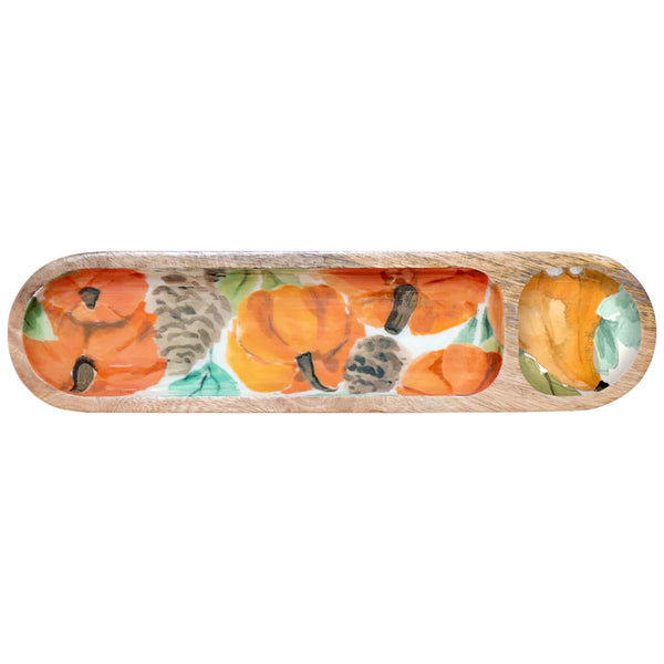 Harvest Sectioned Tray | Mango Wood Fall Serving Tray - Spoiled Rotten