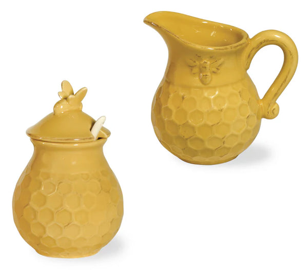 Honeycomb Sugar and Creamer Set - Spoiled Rotten
