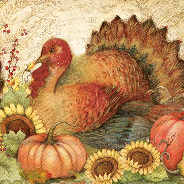 Filigree Turkey Cocktail Napkins - Spoiled Rotten