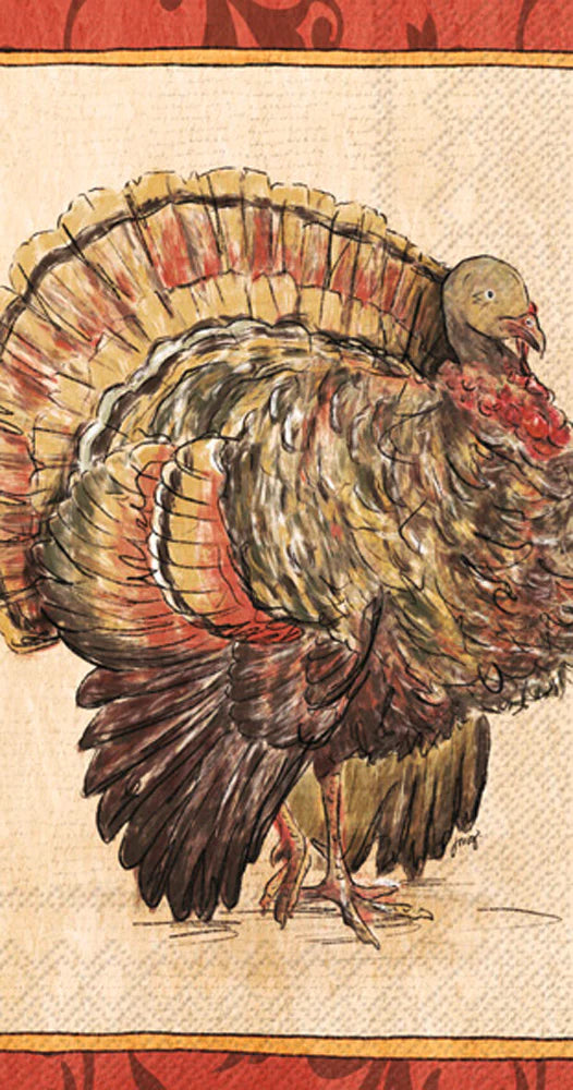 Painterly Turkey Guest Towels - Spoiled Rotten