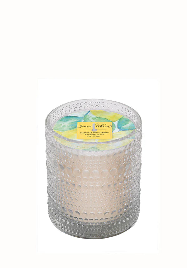 Lemon Verbena Natural Soy Wax Candle 12 oz. - Spoiled Rotten