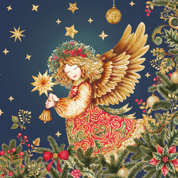 Opulent Angel Cocktail Napkins | Elegant Christmas Party Napkins ...
