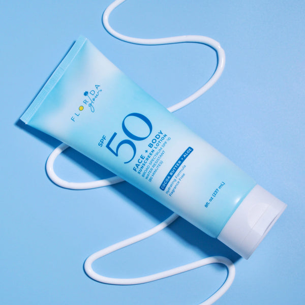 Florida Glow Broad Spectrum Face and Body Sunscreen Lotion SPF 50 ...