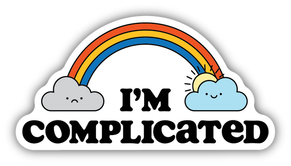 I'm Complicated Rainbow and Clouds Sticker - Spoiled Rotten